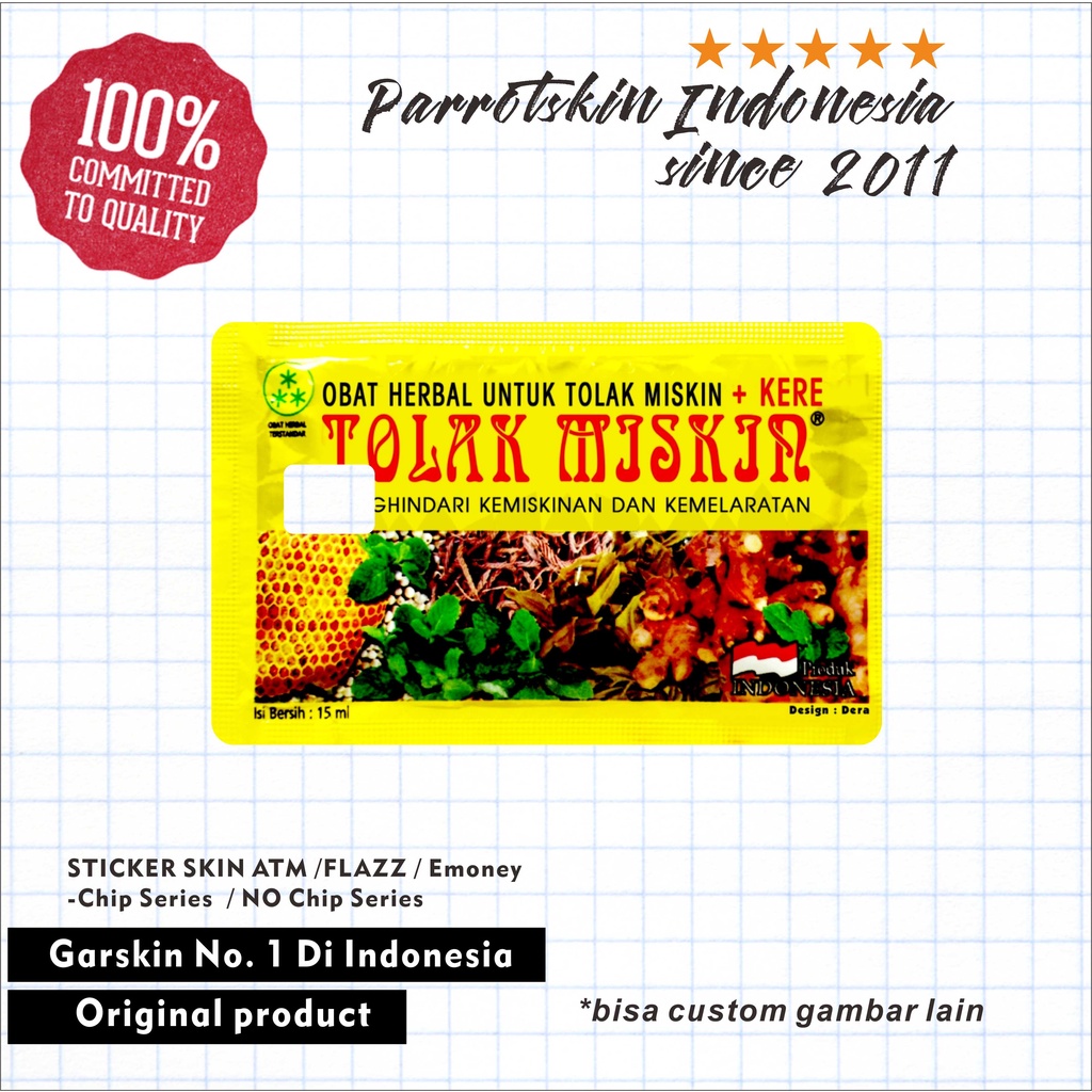 Jual Sticker Pelindung Kartu ATM SIM KTP Flazz Skin Card TOLAK MISKIN ...