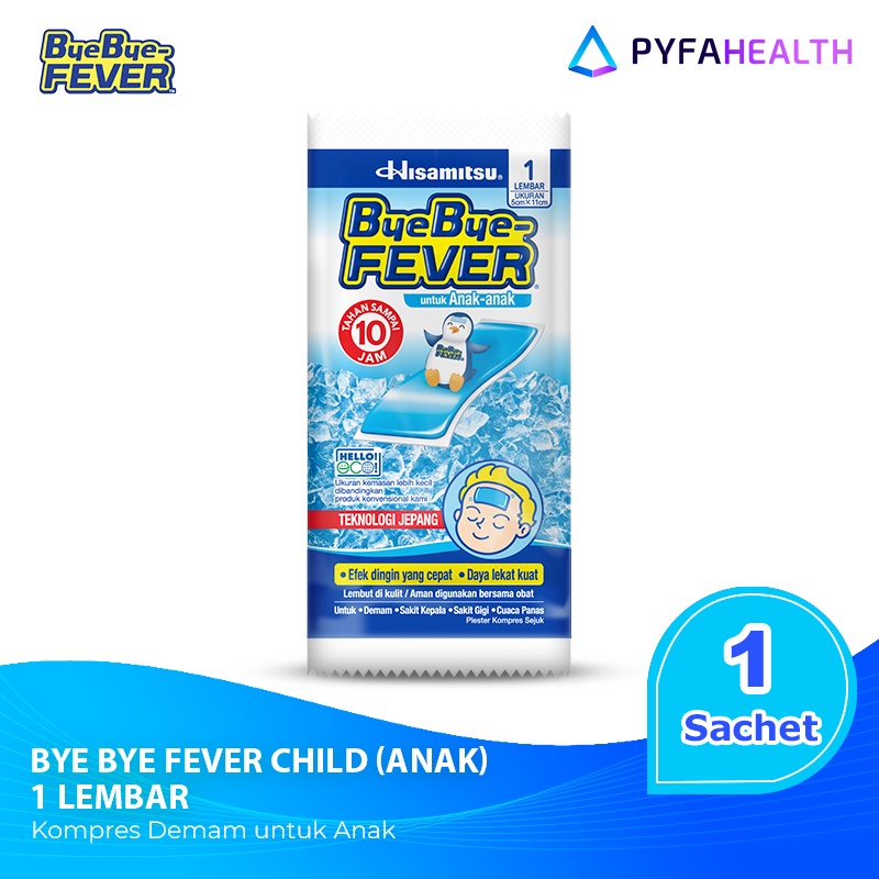Jual Bye Bye Fever Anak untuk Kompres Demam (1 Lembar) | Shopee Indonesia