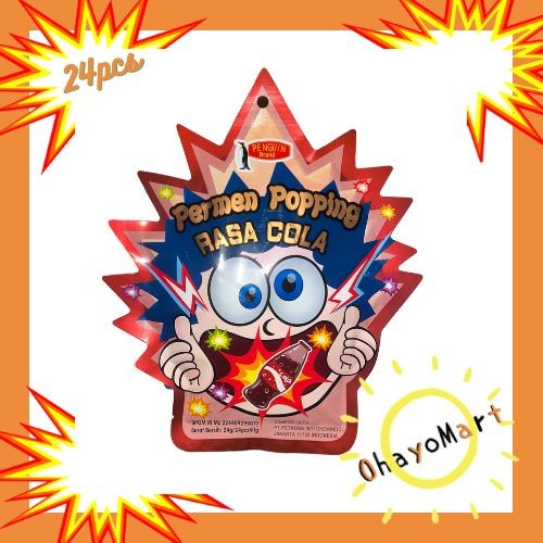 Jual Permen Popping meletuk Rasa Cocacola / magic pop candy Cola 24grm ...
