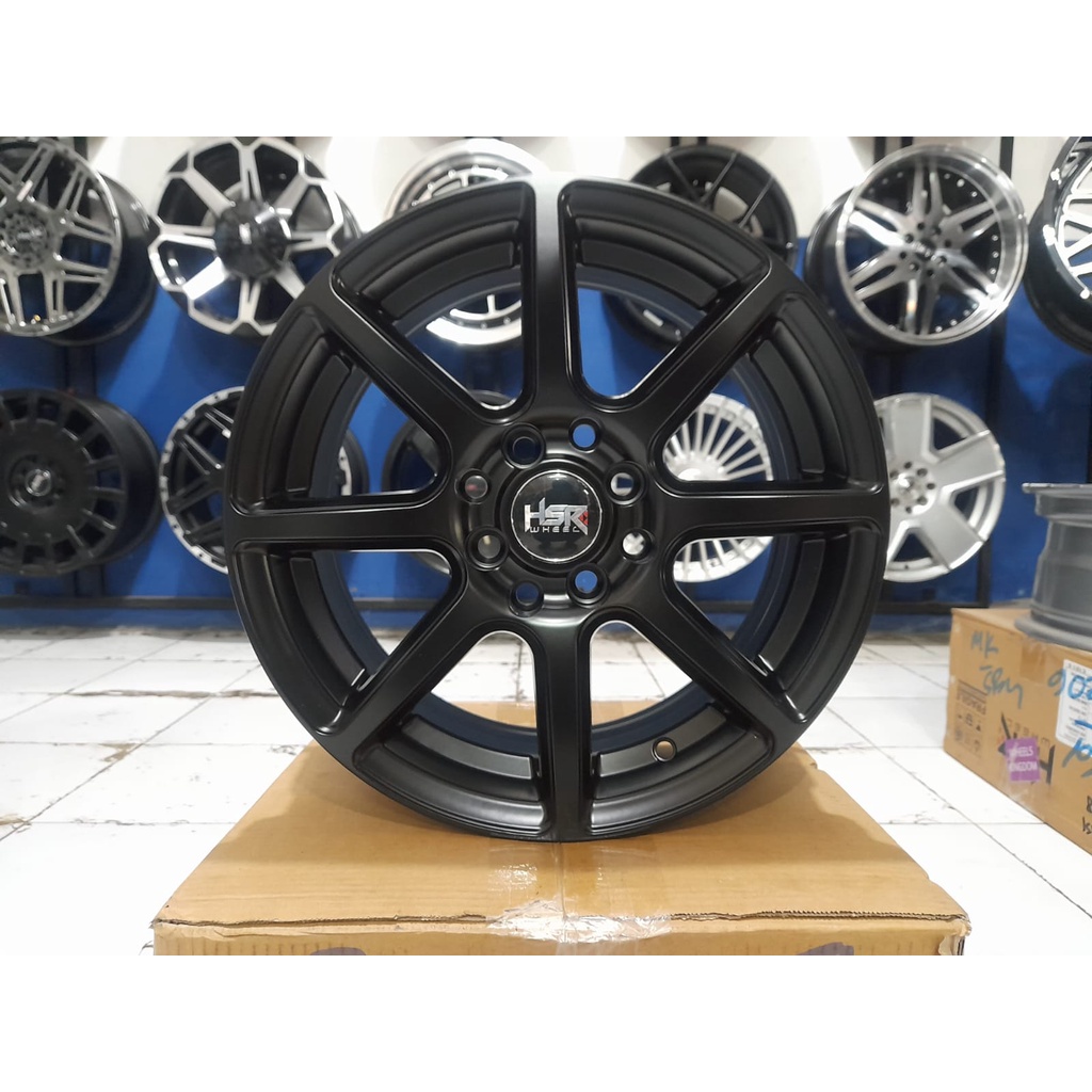 Jual velg mobil racing r15 hsr cielo full hitam velg brio calya agya ring 15 wheels kingdom ...