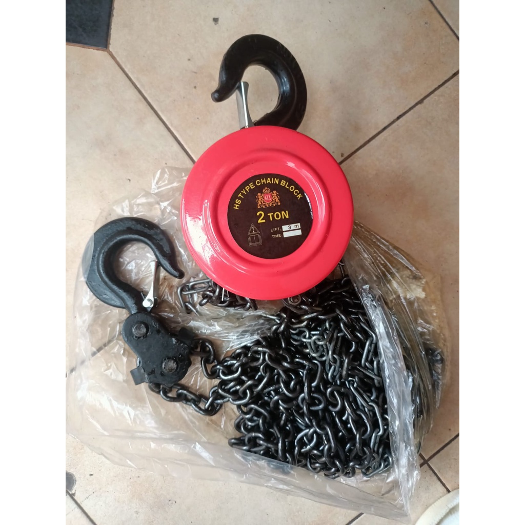 Jual CHAIN BLOCK 2 TON 3 METER TAKEL KATROL KEREKAN 2 TON 3 METER ...