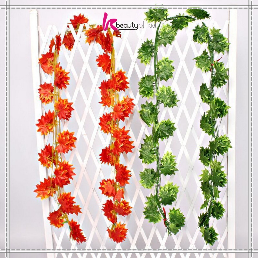 Jual KB-C743 Daun Rambat Plastik Daun Maple Hias Tanaman Artificial ...