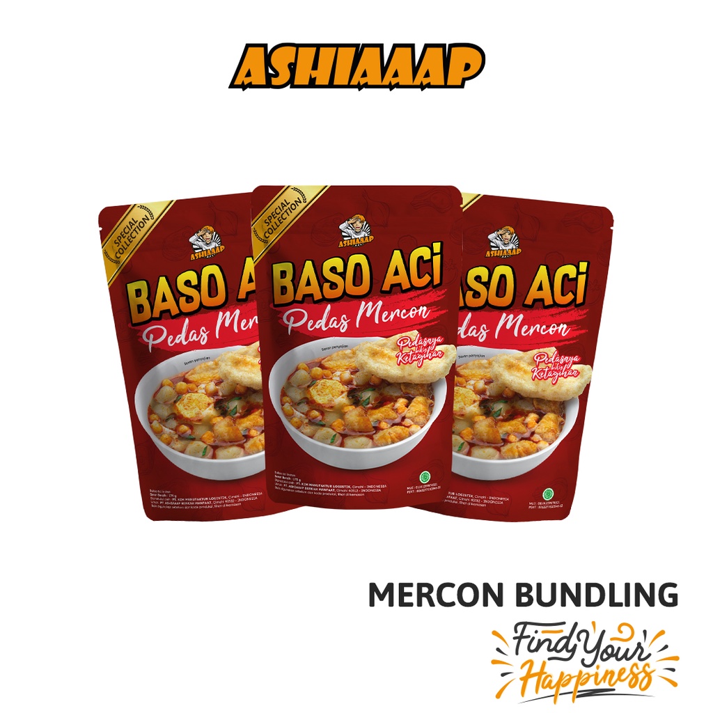 Jual 3PCS Ashiaaap Paket Bundling Baso Aci Mercon | Shopee Indonesia