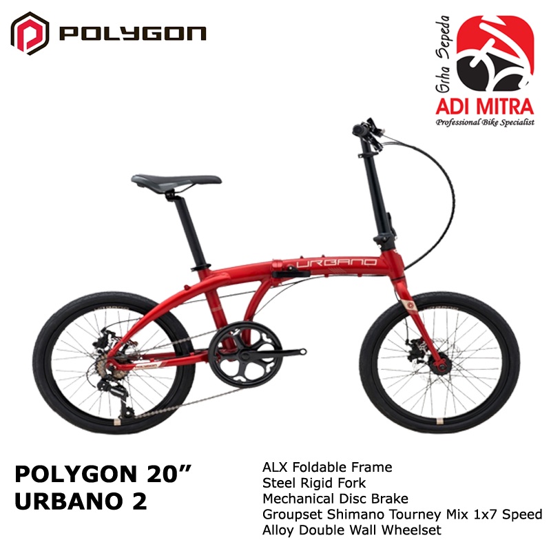 Jual Polygon Urbano 2 Sepeda Lipat 7 Speed (20 inch) Folding Bike ...
