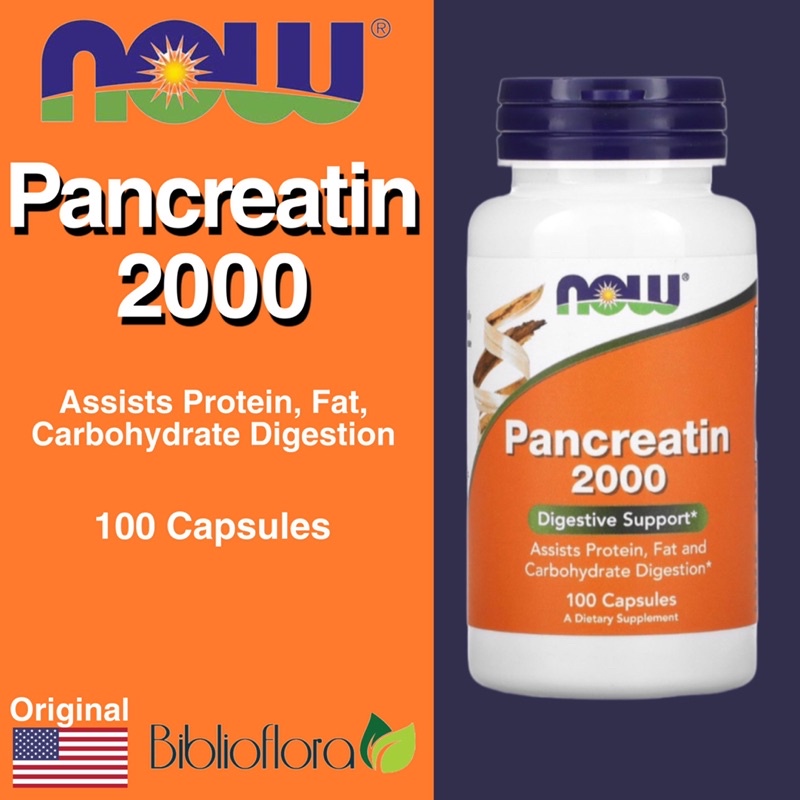Jual Now Foods Pancreatin 2000 100 Capsules Digestive Pencernaan ...