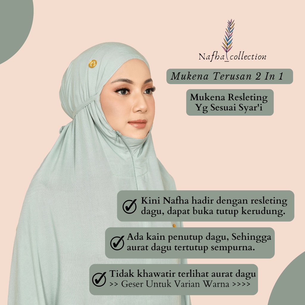 Jual NAFHA - Free Tas Mukena Terusan Dewasa 2 In 1 Katun Rayon ...
