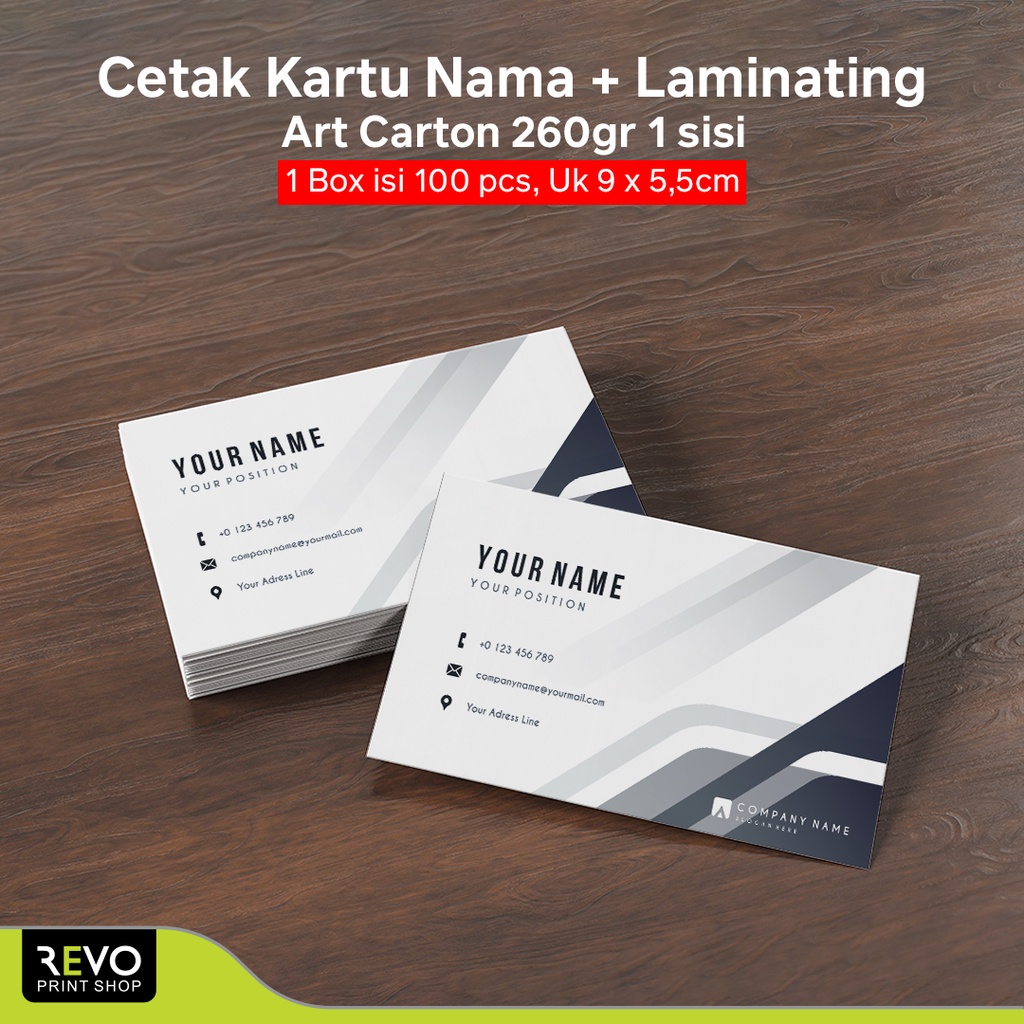 Jual Kartu Nama 1 SISI + Laminating / Cetak Kartu Nama / Name Card 1 ...