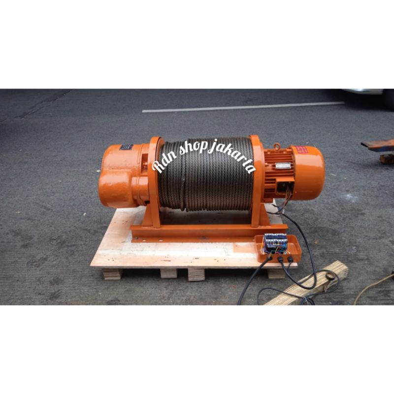 Jual Electric winch hoist 2 Ton sling 100 meter WEKA Katrol listrik ...
