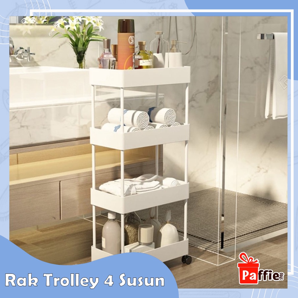 Jual Rak Trolley Roda 4 Susun Tingkat Kitchen Storage Organizer ...