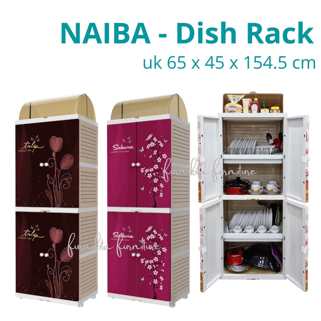 Jual NAIBA - RAK PIRING PLASTIK SERBAGUNA / DISH DRAINER / DISH RACK ...