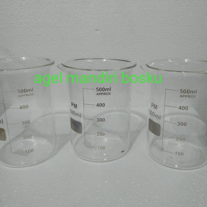 Jual Beaker Glass 500 Ml APROX/Gelas Kimia/Gelas Piala/Beker Glass ...