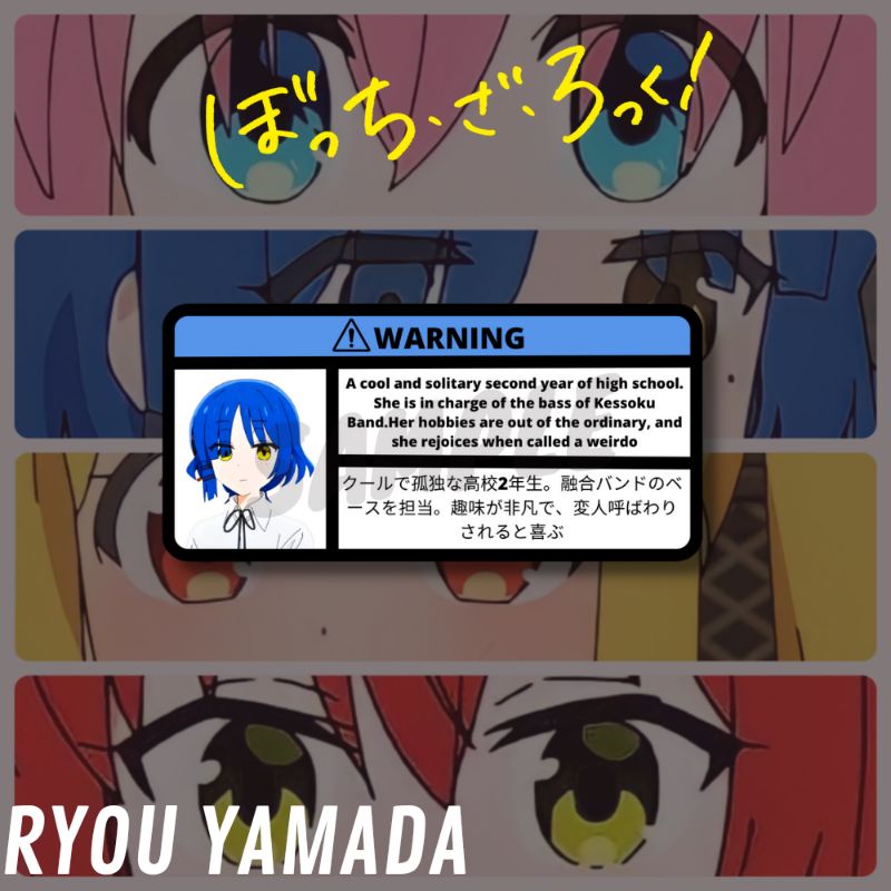 Jual STICKER WARNING ANIME BOCCHI THE ROCK! HITORI GOTOU | IKUYO KITA ...