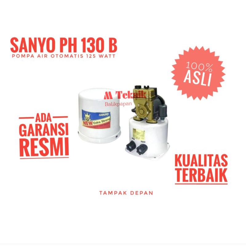 Jual Pompa air Sanyo PH 130 B otomatis tangki bawah 125 watt automatic ...