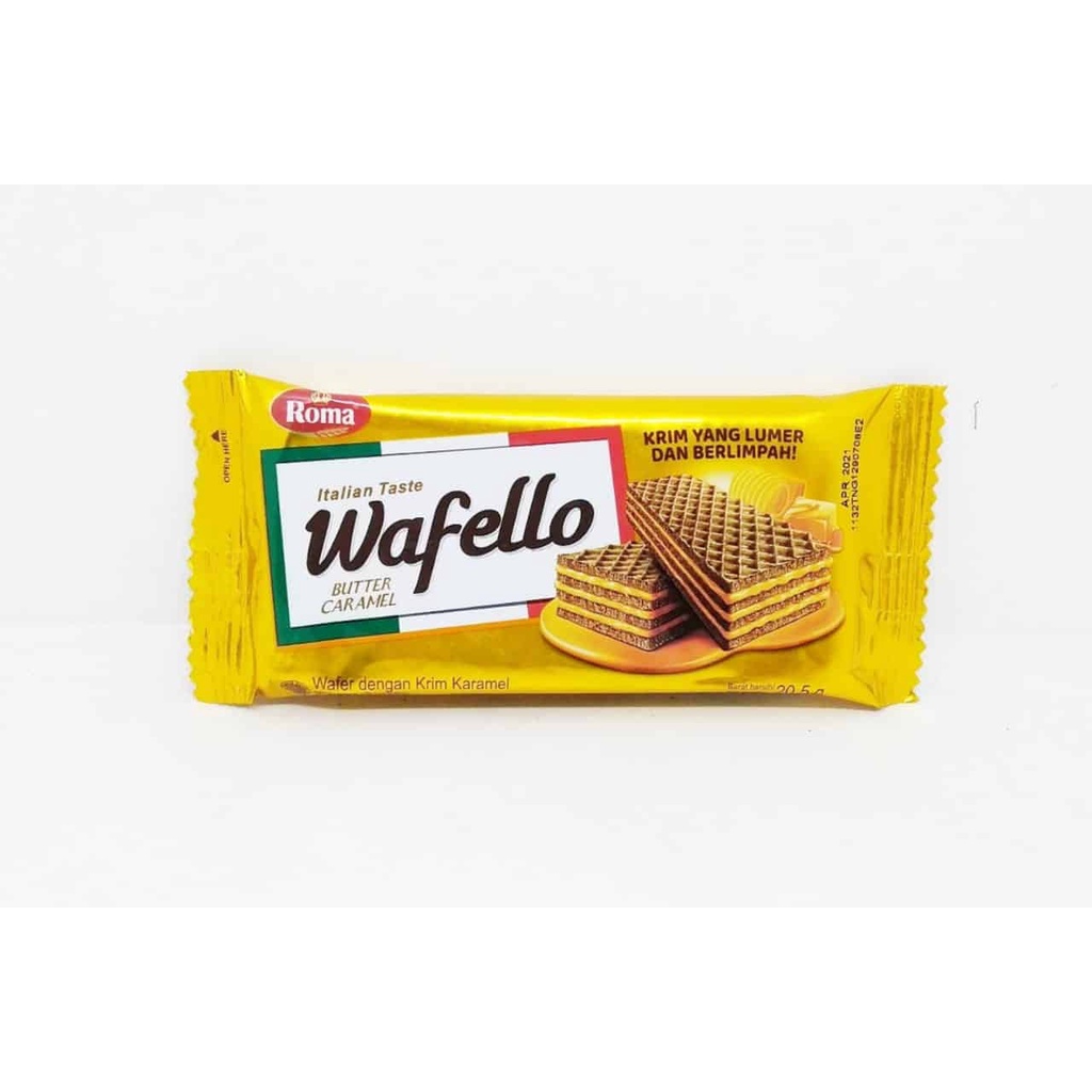 Jual Wafer Wafelo Coklat Kelapa Caramel eceran 1000 | Shopee Indonesia