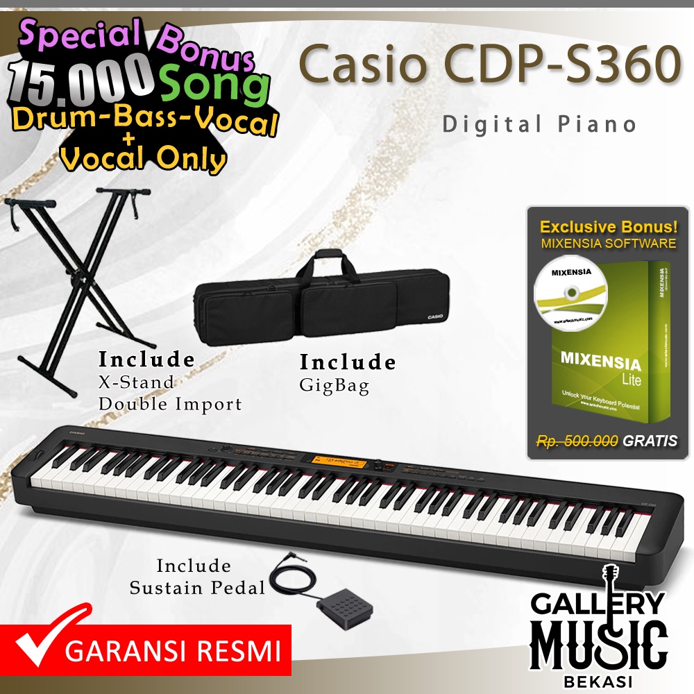 Jual Casio CDP S360 Digital Piano / CDPS360 / CDPS 360 Garansi Resmi | Shopee Indonesia