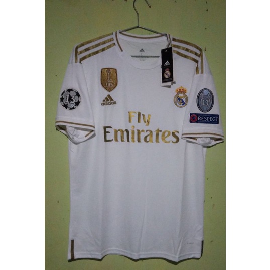 Jual Jersey Real Madrid Home 2019 Full Patch UCL | Shopee Indonesia