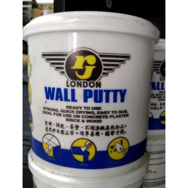 Jual dempul plamir RJ London 1 kg wall putty dumpul kayu tembok dinding ...