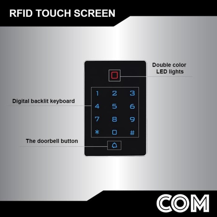 Jual RFID PROXIMITY ENTRY DOOR LOCK ACCESS CONTROL TOUCH SCREEN ...