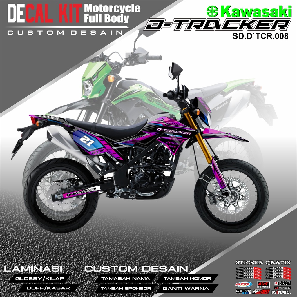 Jual Decal D-TRACKER - Dekal Stiker Striping Fullbody Fullblok List ...