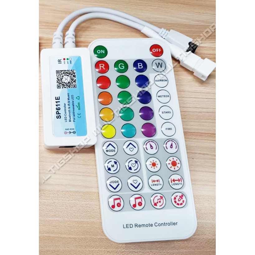Jual 5pcs Controller LED SP611E Remote Bluetooth Music WS2811 WS2812B ...