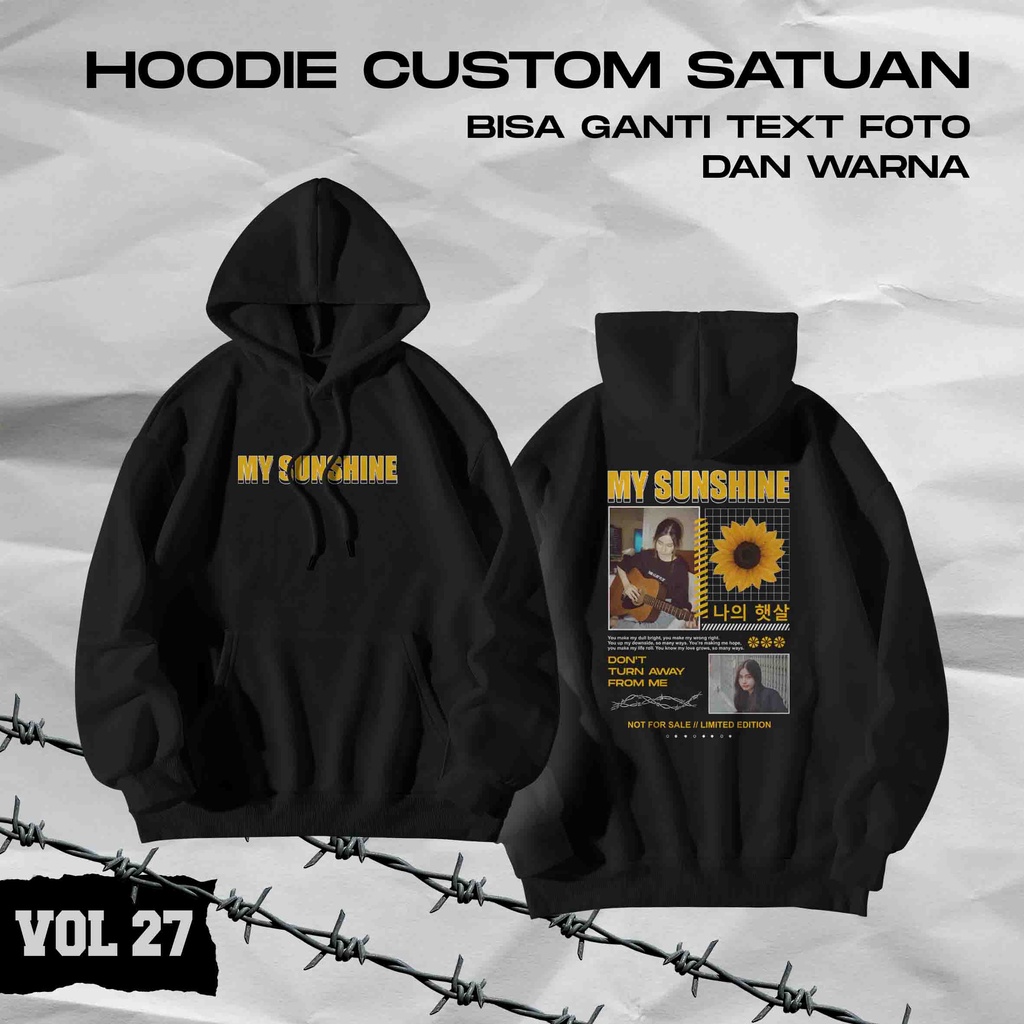 Jual Jaket Hoodie Hoodi Hodi Sweater Switer Pria & Wanita Sablon Custom ...