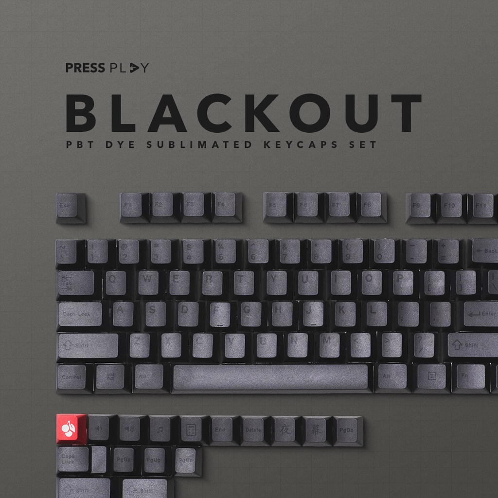 Jual BLACKOUT PBT Dye Sub Sublimated Keycaps Keycap Set | Shopee Indonesia