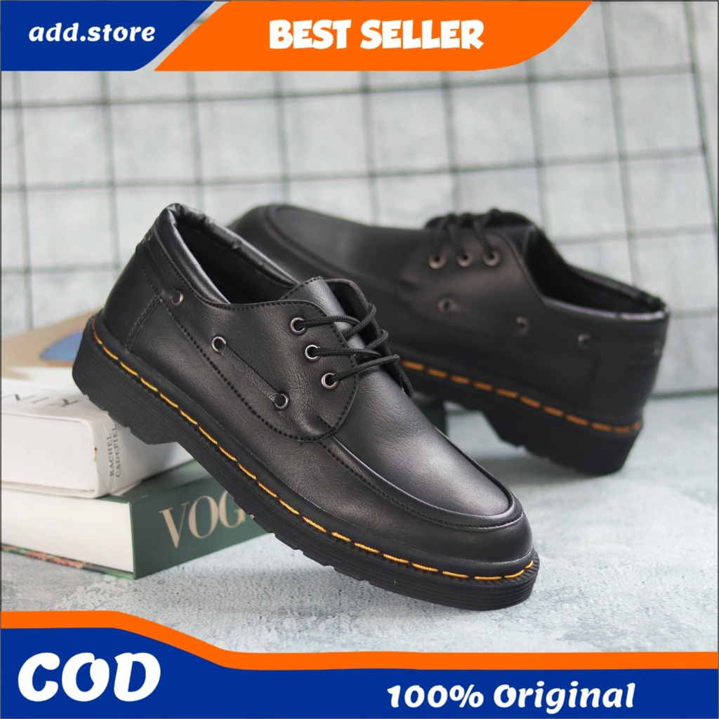 Jual Add Sepatu Pantofle Docmart Pria Casual Formal Kerja Hitam ...