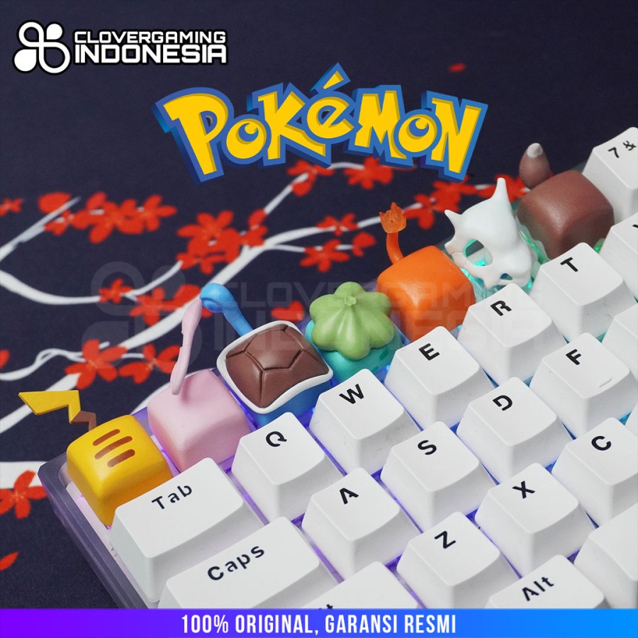 Jual Keycaps Pokemon Pikachu Mew Squirtle Bulbasaur - Mechanical ...