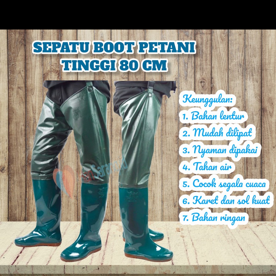 Jual SEPATU BOOTS SAWAH PETANI NELAYAN RAWA CUCI MOBIL PANJANG 80CM ...