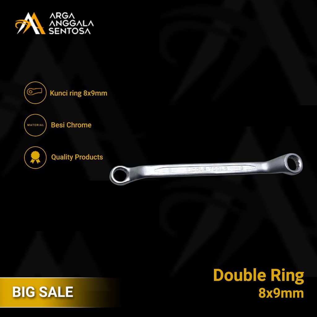 Jual Kunci Ring / Double Ring Wrench 8 x 9MM | Shopee Indonesia