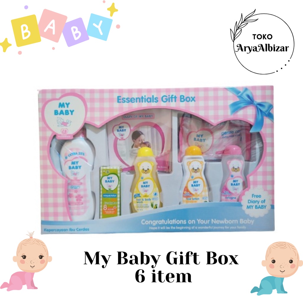 Jual MY BABY GIFT BOX - PINK AND BLUE (ISI 6 ITEM) | Shopee Indonesia