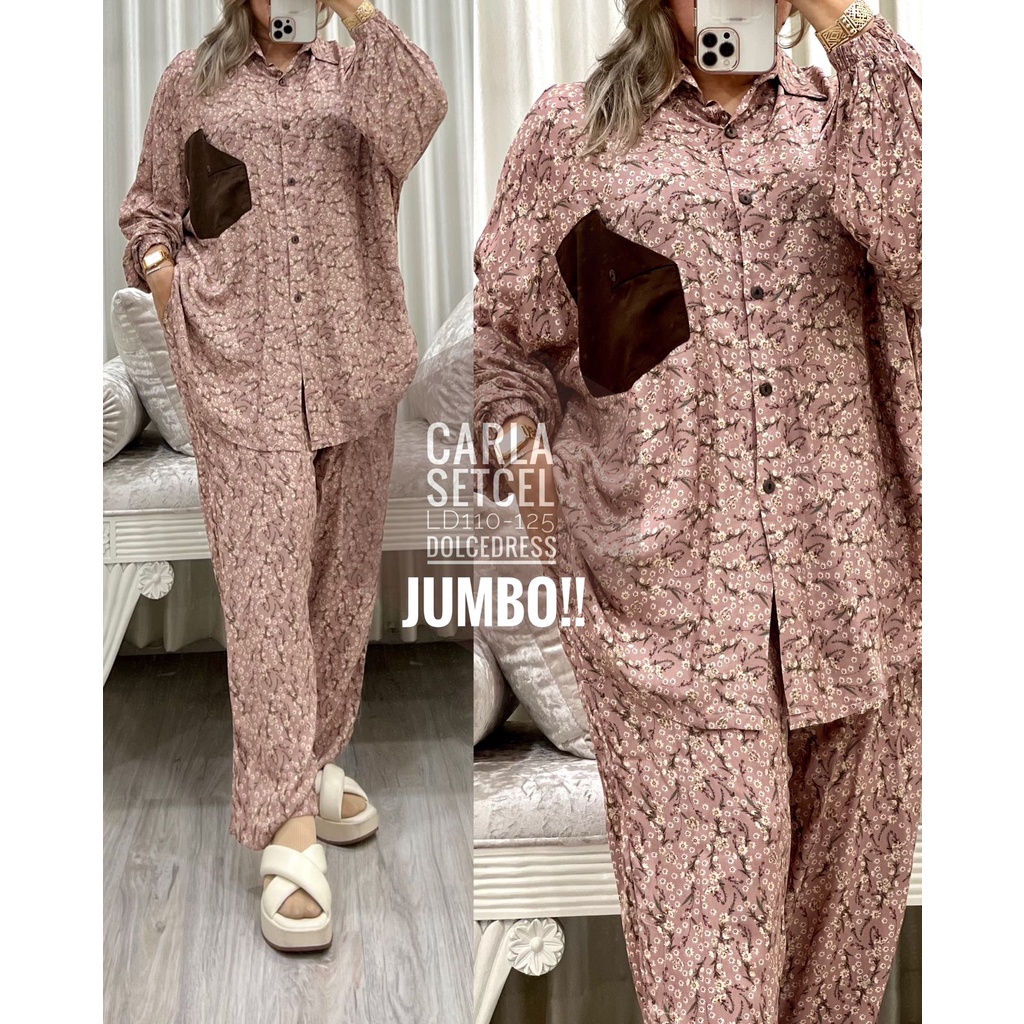 Jual Setcel Carla jumbo by Dolce Dress | Shopee Indonesia