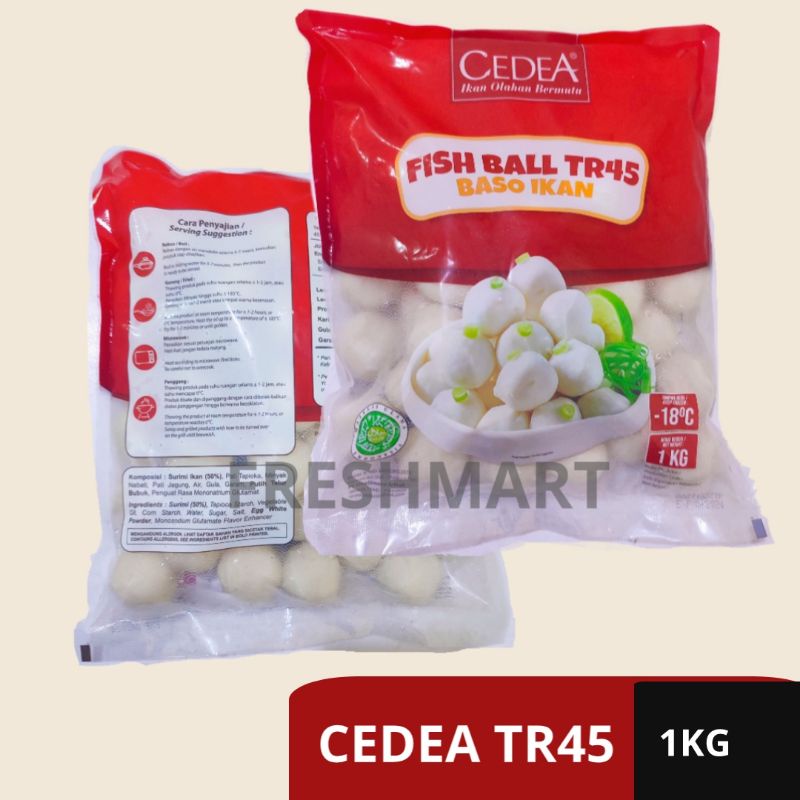 Jual CEDEA BAKSO IKAN PREMIUM 1KG ISI 50pcs TR45 BASO IKAN FISH BALL TR ...