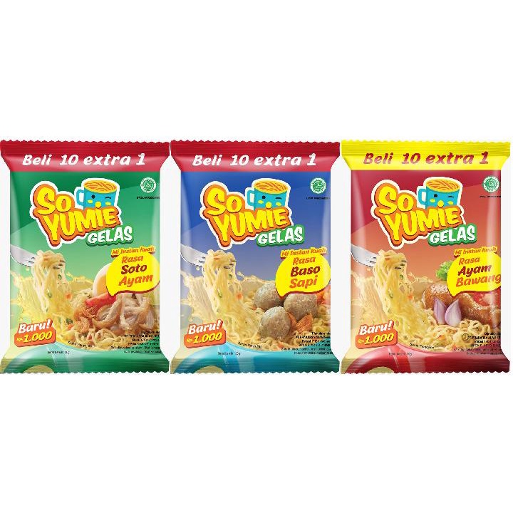 Jual SO YUMIE GELAS 30gr AYAM BAWANG BASO SAPI MI INSTAN SIAP SEDUH MIE ...