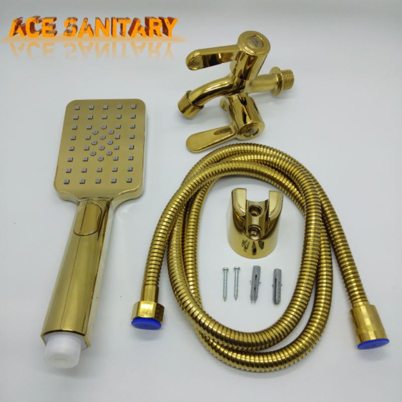 Jual Paket komplit shower mandi full gold/shower mandi set/hand shower ...