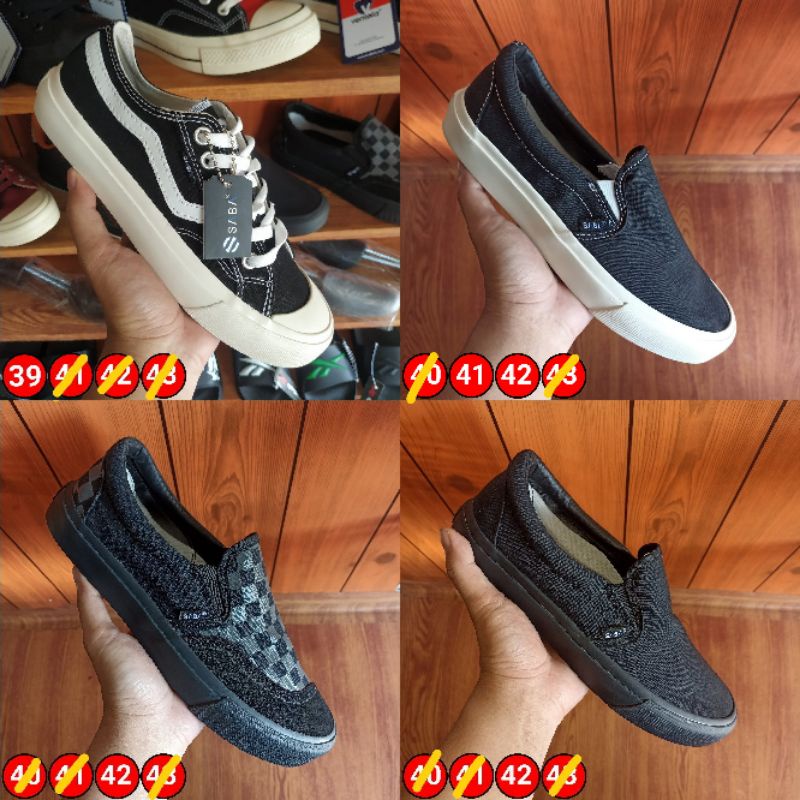 Jual SABA FOOTWEAR - SEPATU SLIPON SABA FOOTWEAR FULLBLACK/ EMO BLACK ...