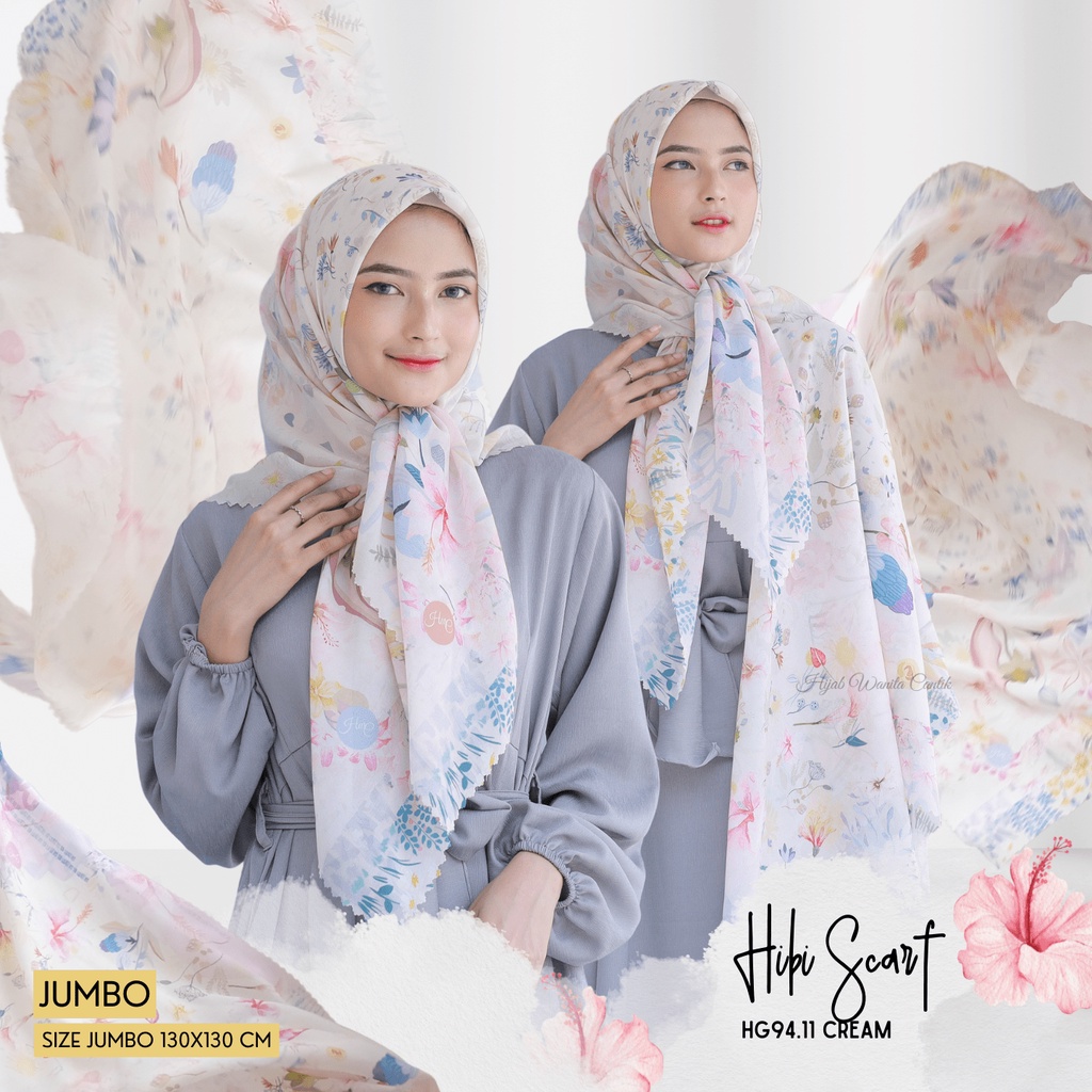 Jual HIRA - Hijabwanitacantik - Hibi Scarf Polycotton HG94.11 Cream ...