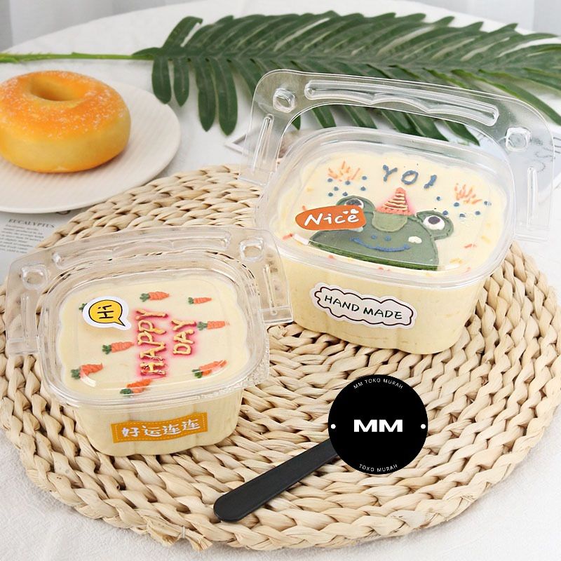 Jual 10pcs korean dessert box cup mika dessert salad bento puding ...