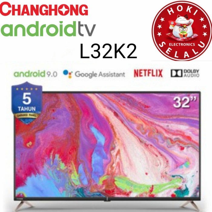 Jual Produk Terbaik] changhong terbaru 2020 tv android 32 inch 32" smart led netflix L32K2 ...