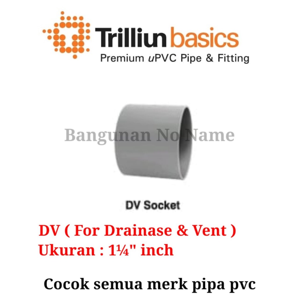 Jual SOCKET SOK 11/4'' INCH SAMBUNGAN PIPA PVC TRILLIUN DV | Shopee ...