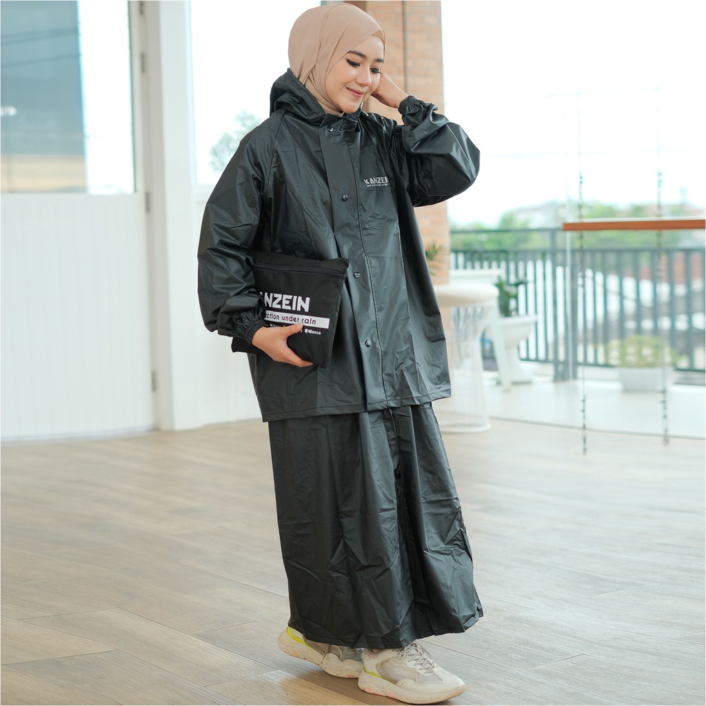Jual KANZEIN JAS HUJAN SETELAN JAKET ROK WANITA CEWE LENTUR AWET ANTI ...