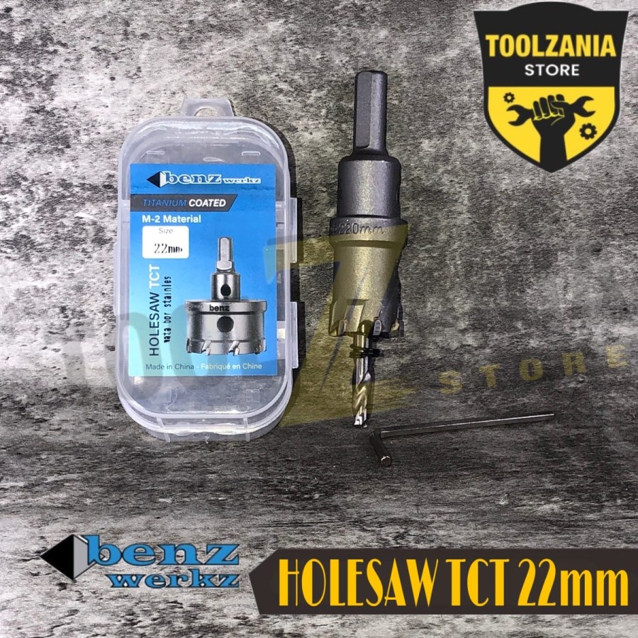 Jual Mata bor holesaw TCT 22mm / mata bor plong metal besi 22 mm benz ...
