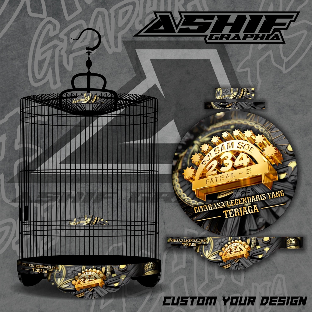 Jual STIKER SANGKAR TEBOK MURAI CUSTOM MOTIF DJI SAM SOE BISA REQUEST ...