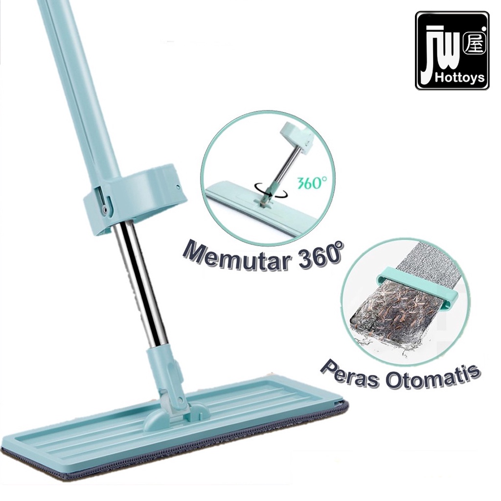 Jual Pel Pembersih Lantai Flat Mop Ultra Mop Microfiber Pengepel Tarik ...