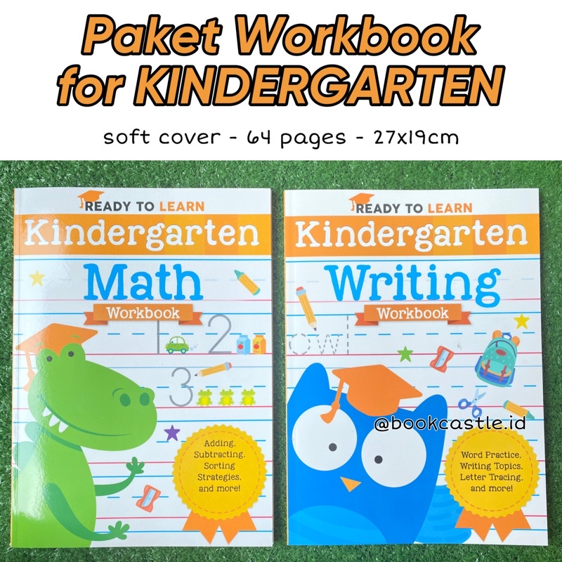 Jual PAKET WORKBOOK ready to learn anak TK kindergarten math alphabet ...