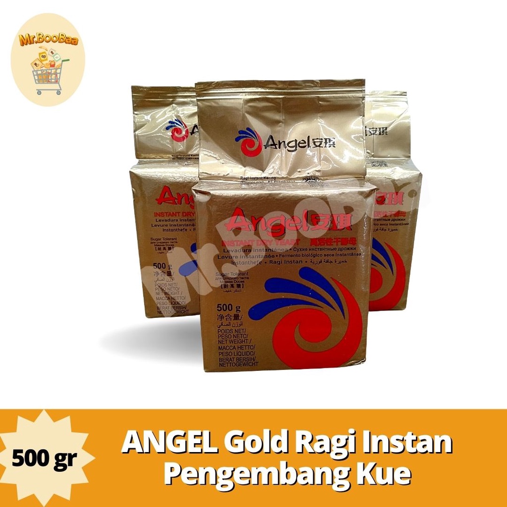 Jual ANGEL Gold Instant Dry Yeast Gold 500gr - Ragi Instan - Pengembang ...