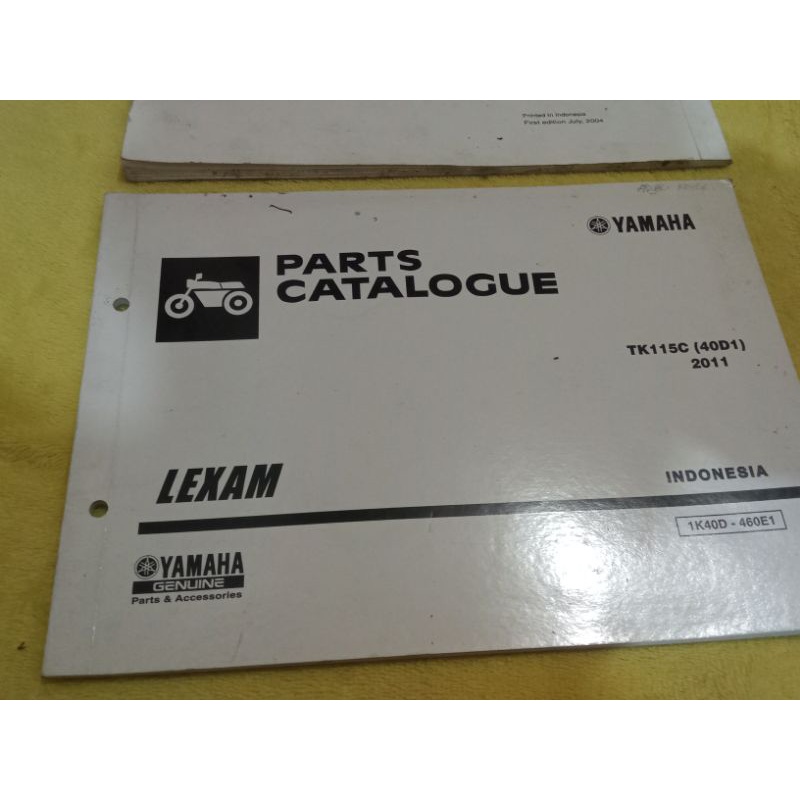 Jual buku panduan parts part katalog catalog catalogue yamaha lexam ...