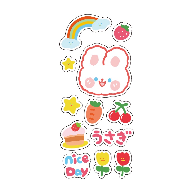 Jual Stiker PVC Aesthetic 1 Lembar Panjang | Sticker Cute Animal ...