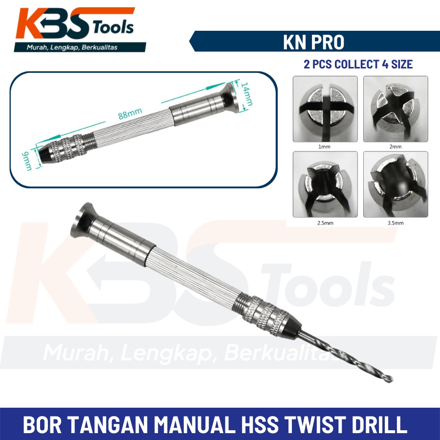 Jual Bor Tangan Manual Mini HSS Twist Drill Portable - Bor Mini Manual ...