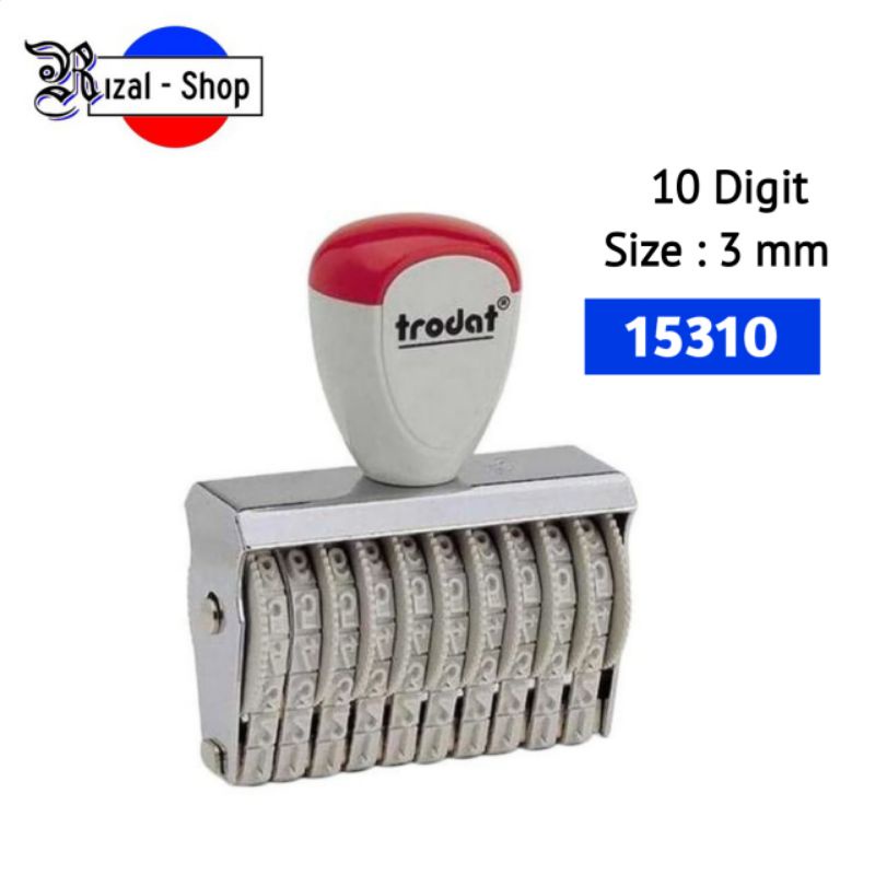 Jual Trodat Stempel Angka Manual 10 digit 15310 / 3 mm | Shopee Indonesia